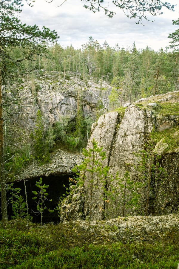 A Beautiful Rocky Forest Landscape in Finland Stock Photo - Image of ...