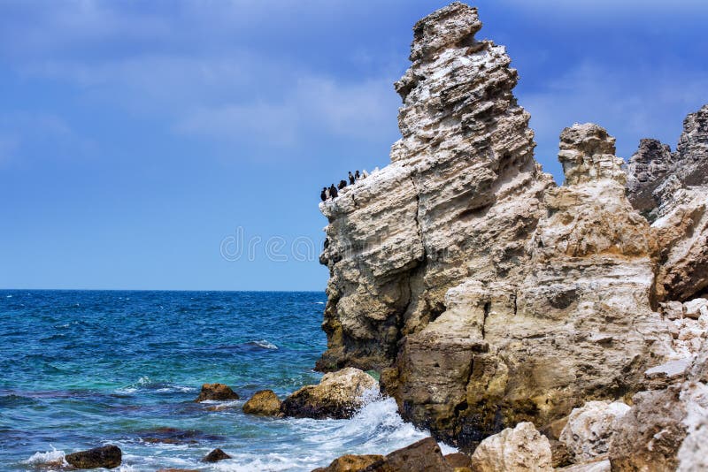 Beautiful rocky sea coast stock image. Image of landmark - 32847155