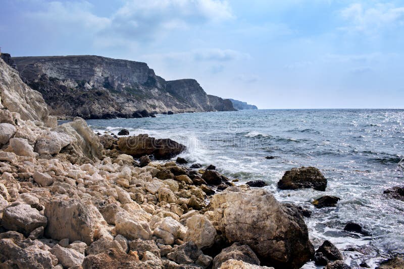 Beautiful rocky sea coast stock photo. Image of rocky - 32847184