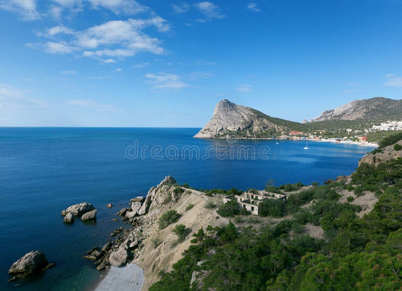 Beautiful rocky sea coast stock photo. Image of rocky - 32864812