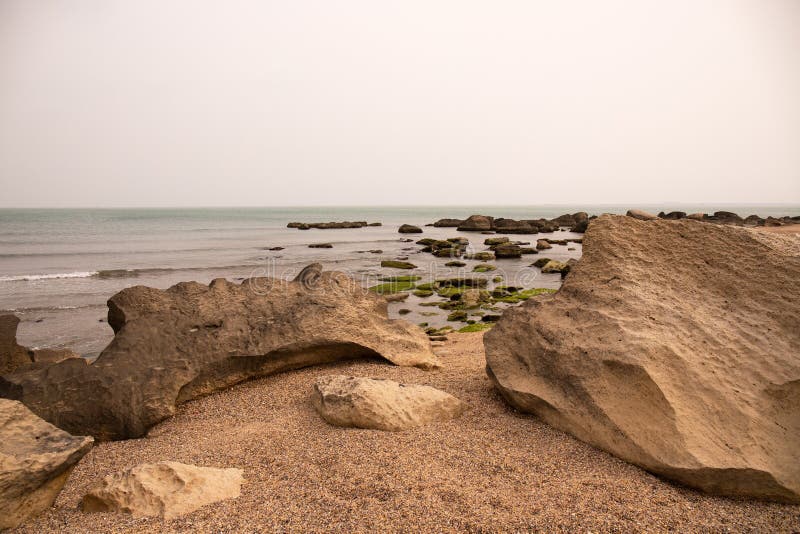 Beautiful rocky seashore stock image. Image of summer - 247538171