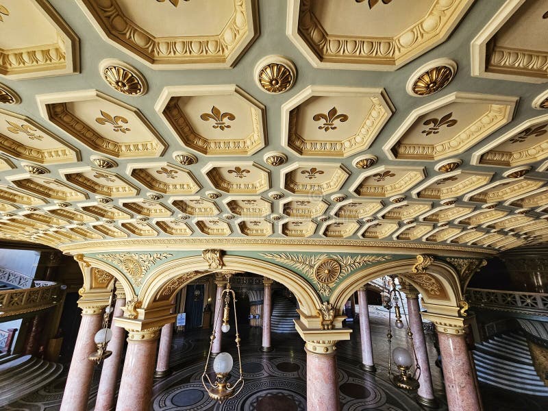 Beautiful Romania - a Short Visit Inside Romanian Athenaeum Stock Photo ...