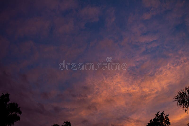 Beautiful and Romantic Clouds of Warm Colors during Sunset. Sunset As ...