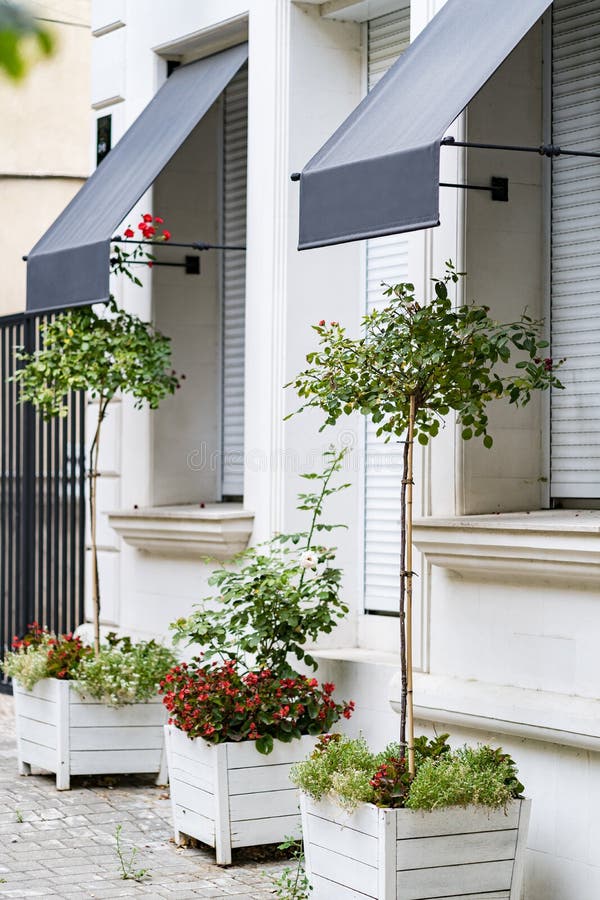 Beautiful Romantic Facade at a Historic Building Stock Image - Image of ...