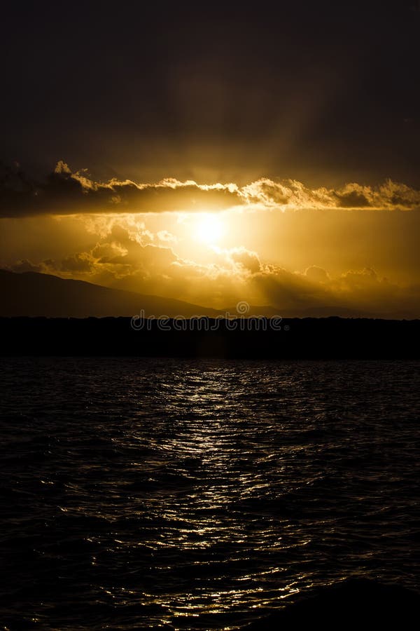 Beautiful Romantic Sunset and the Sea Stock Photo - Image of landscape ...