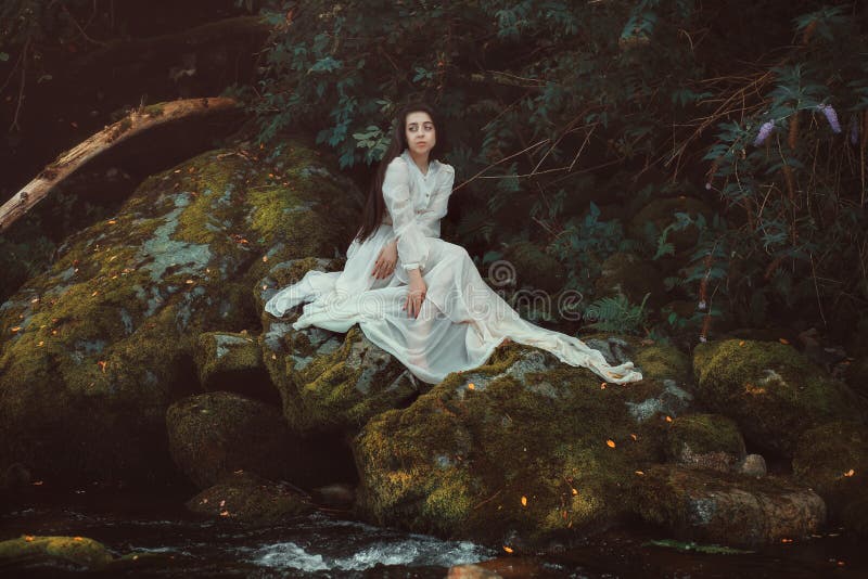 Beautiful romantic woman stock image. Image of inspiration - 201640821