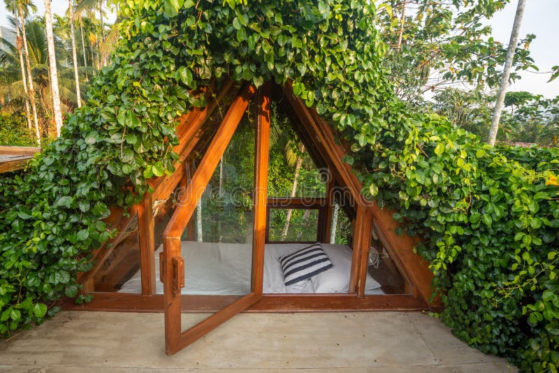 Beautiful Rooftop Bedroom Outside Terrace with Trees Stock Photo ...