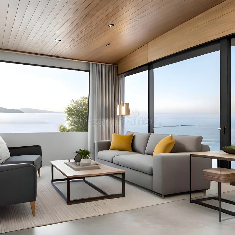 Beautiful Room Interior - Ai Generated Image Stock Illustration ...