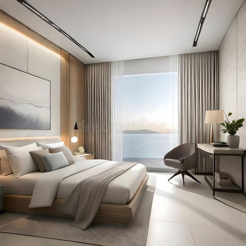 Beautiful Room Interior - Ai Generated Image Stock Illustration ...