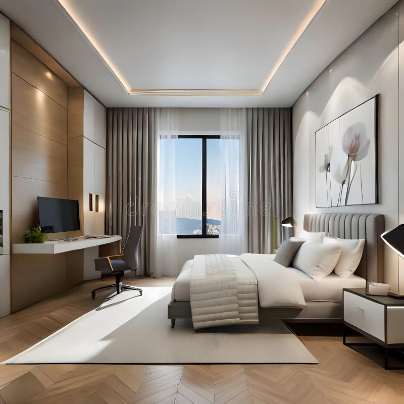 Beautiful Room Interior - Ai Generated Image Stock Illustration ...