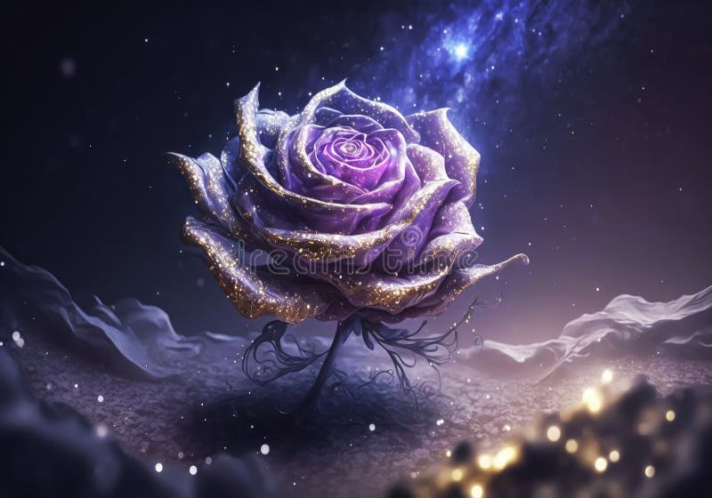 Beautiful Rose on Abstract Background. AI Generative Stock Illustration ...