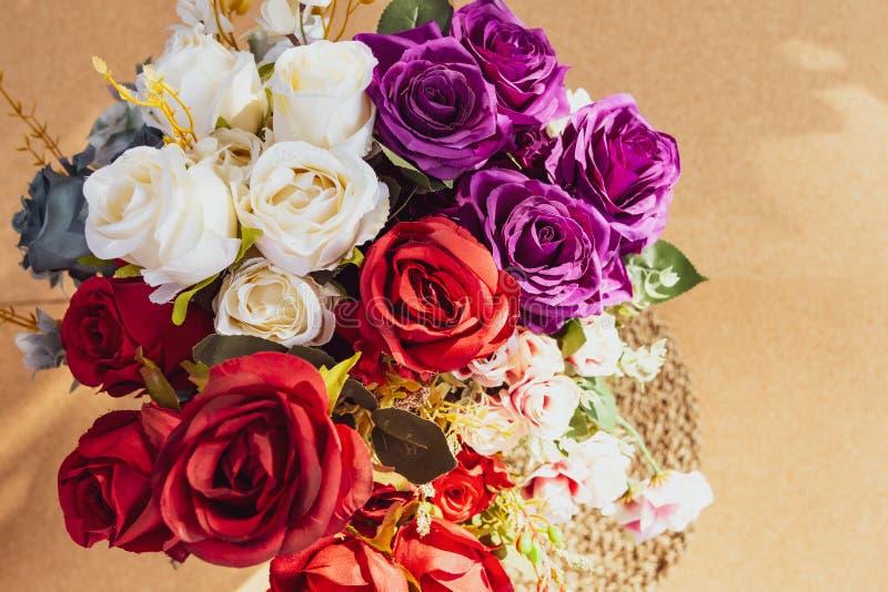 Beautiful Rose of Artificial Flowers, Artificial Pastel Rose Flowers ...