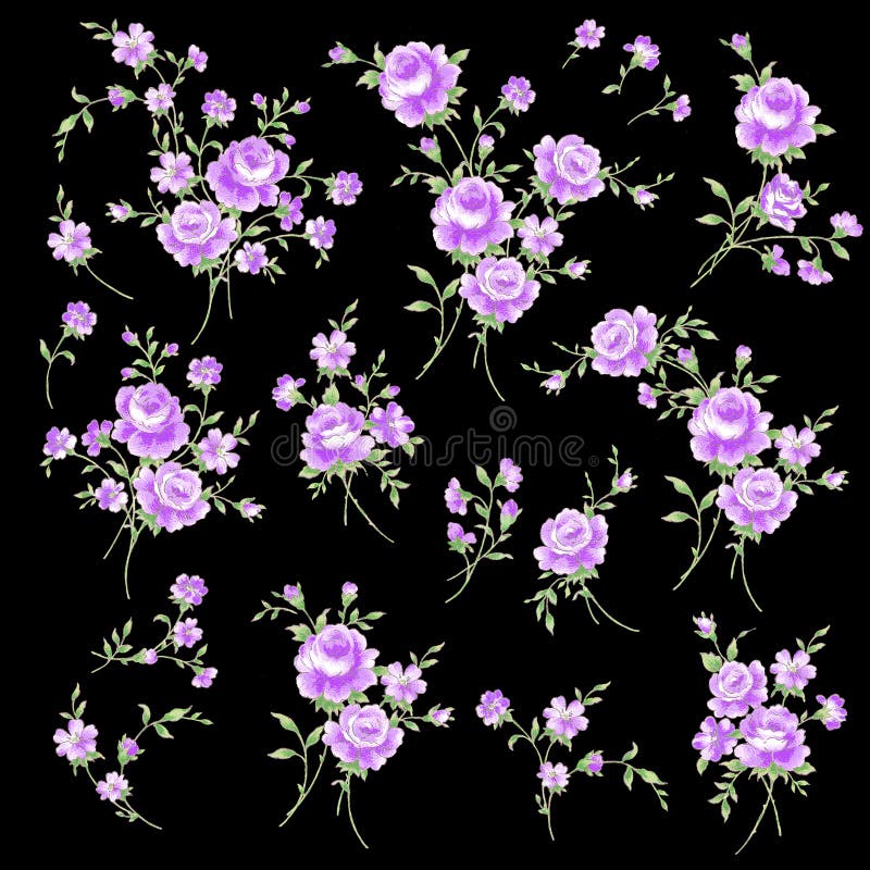 Beautiful Rose Illustration Material Collection, Stock Illustration ...