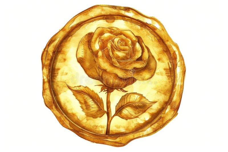 A Beautiful Rose in a Ornate Gold Frame, Perfect for Decorating or ...