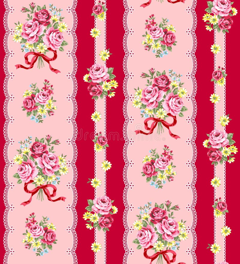 Cute Rose Pattern Perfect for Textile Patterns, Stock Illustration ...
