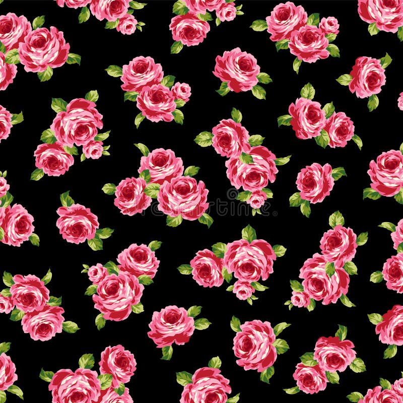 Beautiful Rose Pattern Perfect for Textile Design, Stock Vector ...
