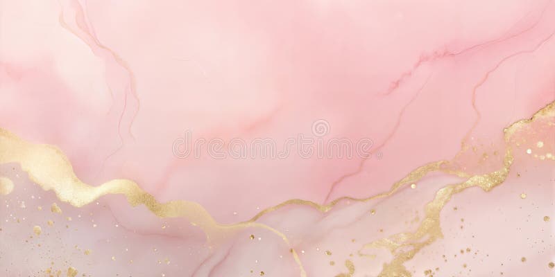 Beautiful Rose Pink Marble with Golden Veins Creating Smooth Waves ...