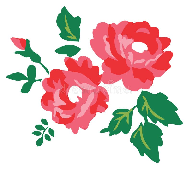 Beautiful Rose Print Illustrations Vector Art Stock Vector ...