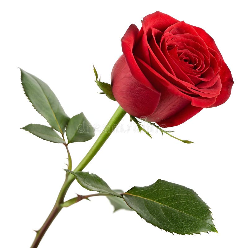 Beautiful Rose PSD Template Isolated on Whit Stock Illustration ...