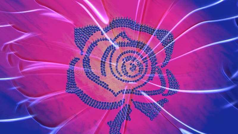 A Beautiful Rose, on a Red and Black Background. Stock Illustration ...