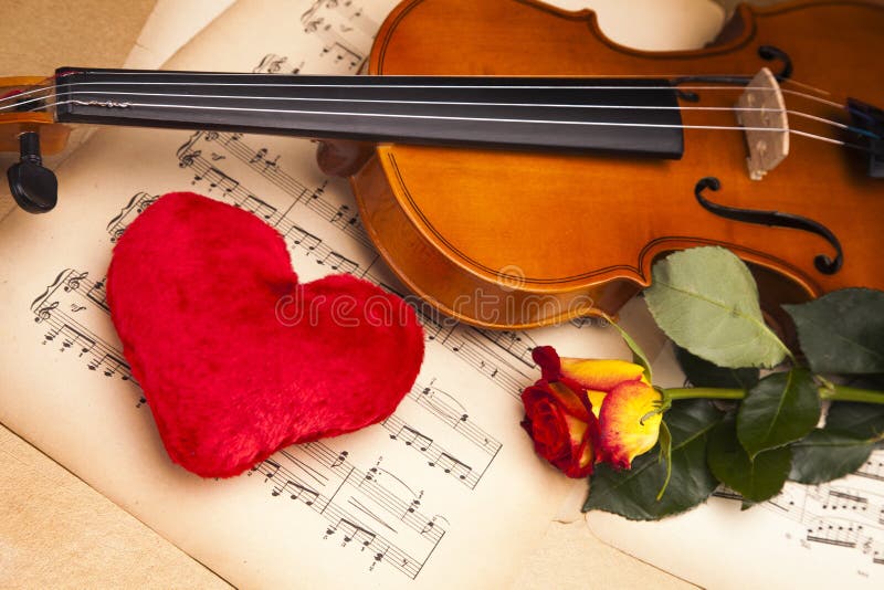 Beautiful Roses and Violin! Stock Photo - Image of black, classical ...