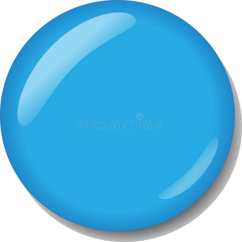 Beautiful Round Blue Pin and Web Button Stock Vector - Illustration of ...