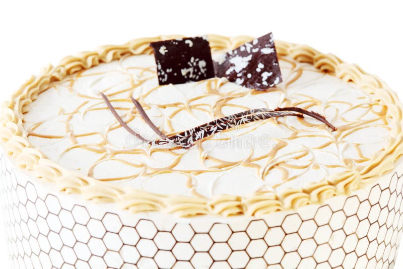 Round Cake with Fresh Fruits Stock Image - Image of chocolate ...