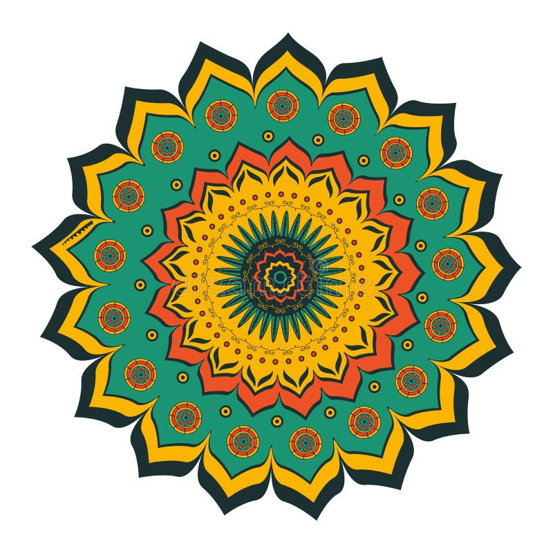 Beautiful round ornament stock vector. Illustration of modern - 60253733