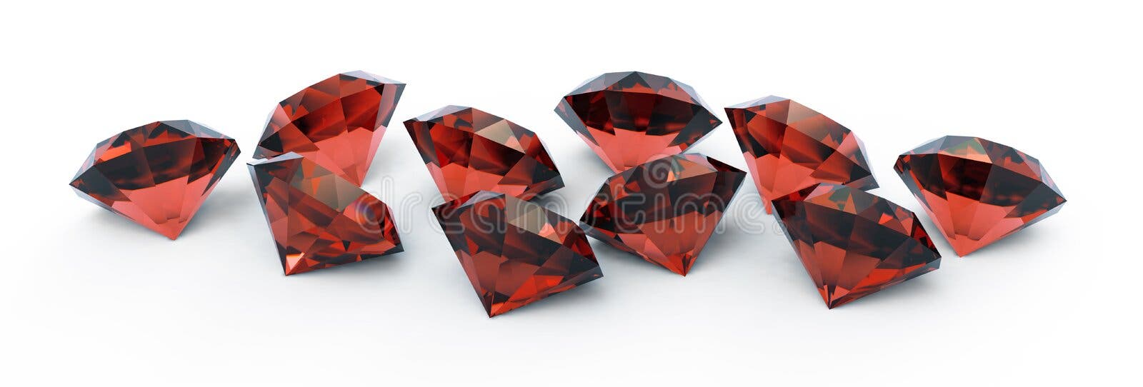 Ruby Set Isolated Objects stock vector. Illustration of composition ...