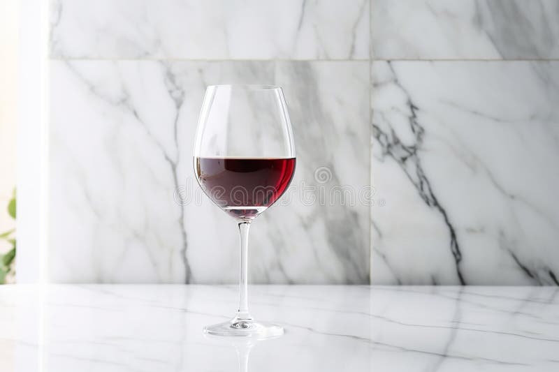 Beautiful Ruby Red Wine on Marble Stock Illustration - Illustration of ...