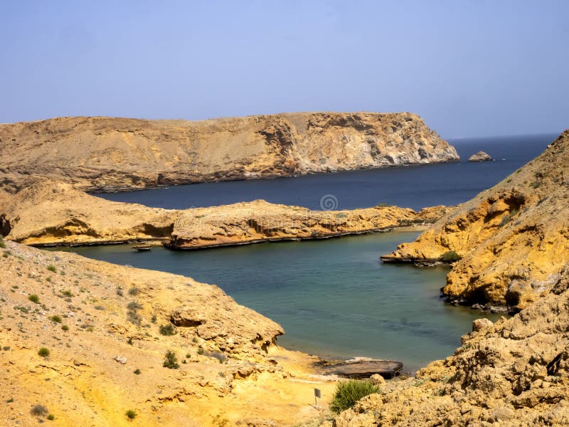 Beautiful Rugged Northeast Coast of Indian Ocean. Oman Stock Photo ...