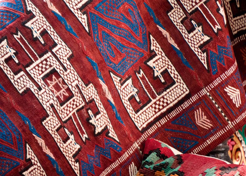 Beautiful Rugs from Local Market Stock Photo - Image of colorful ...