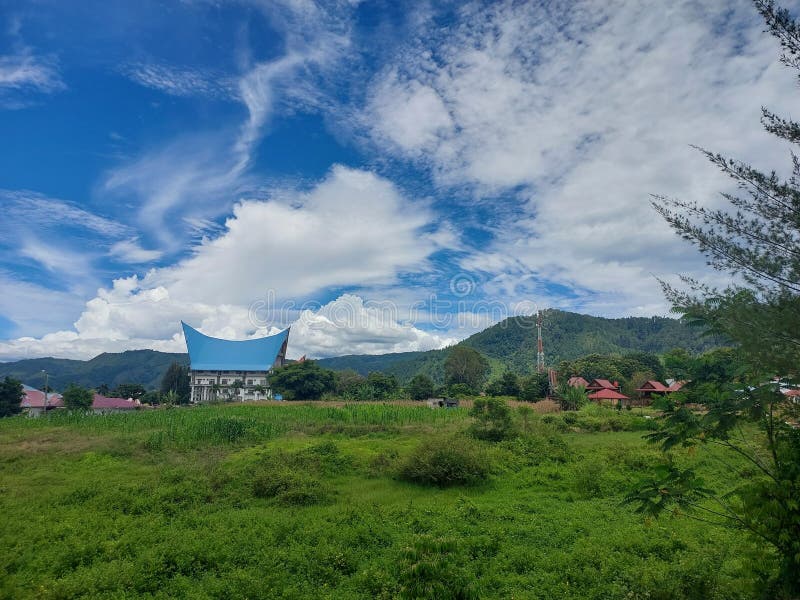Beautiful Rural Atmosphere with Blue Clouds Stock Photo - Image of ...
