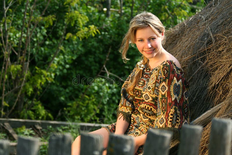 The beautiful rural girl stock photo. Image of face, person - 3084212