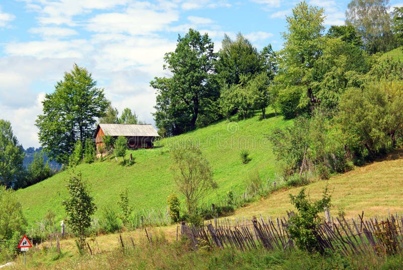 Beautiful Rural Hill Landscape Stock Image - Image of dracula, bran ...