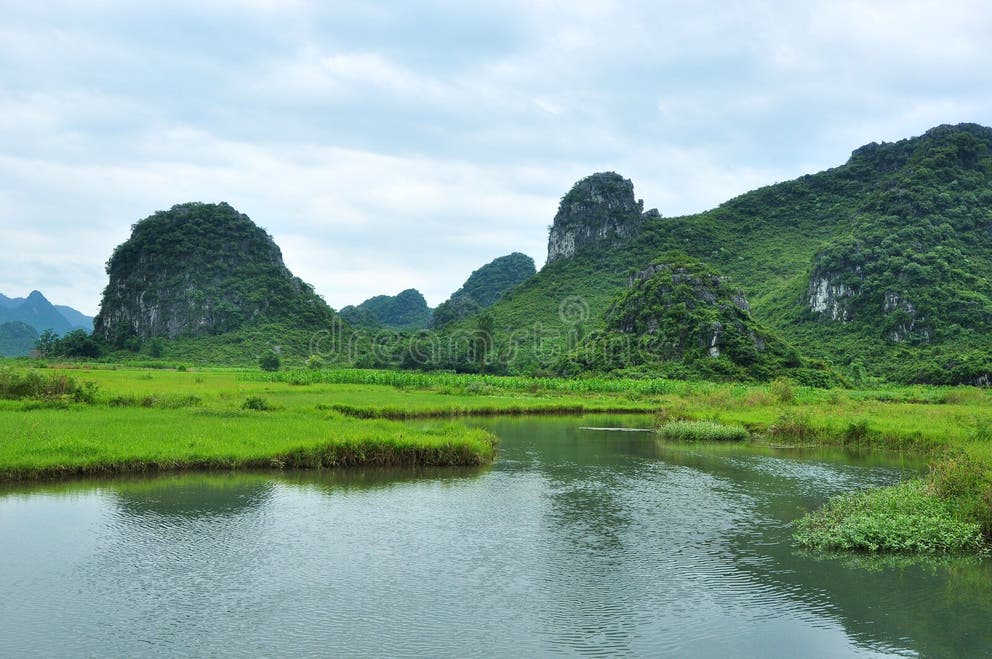 The Beautiful Rural Scenery in Spring Stock Image - Image of attractive ...