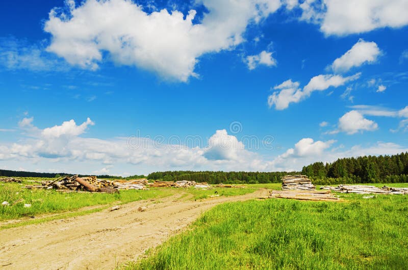 Beautiful Rural Summer Landscape Stock Photo - Image of meadow, idyllic ...