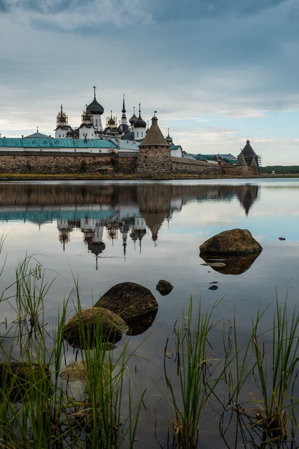 Beautiful Russian Solovki Monastery at Summer Day Stock Photo - Image ...