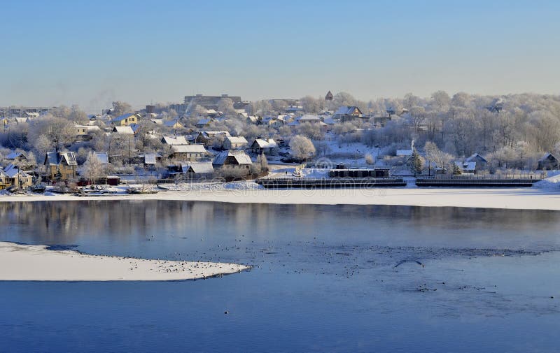 Beautiful Russian Town Covered with Snow Stock Photo - Image of russian ...