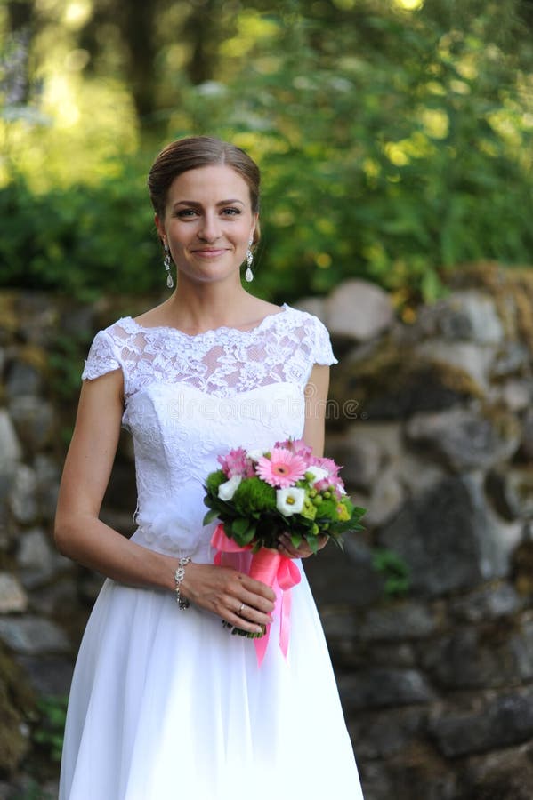 Beautiful Russian Young Bride Stock Image - Image of beautiful, bridal ...