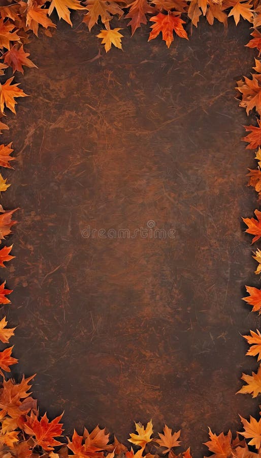 Beautiful Rustic Autumn Background Card with Leaves and Copy Space ...