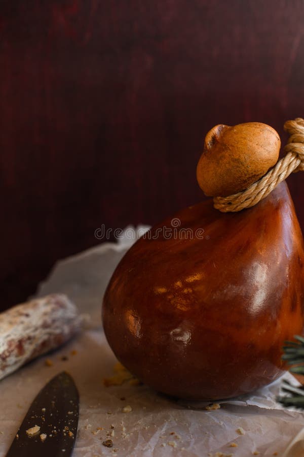 Rustic Display of Traditional Italian Artisan Cheeses Stock Image ...