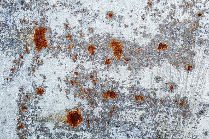 Beautiful Rusty Spots on a White Gray Plate. Rusty Background Stock ...