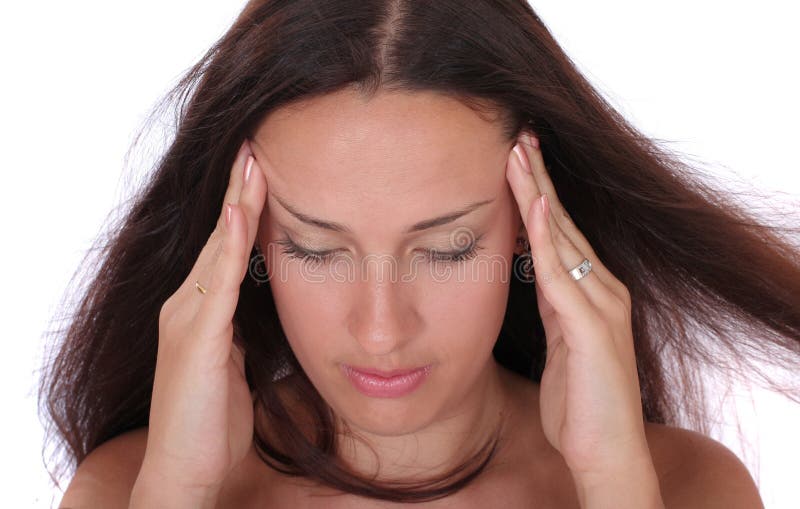 Beautiful nervous woman stock image. Image of adult, brown - 2474663