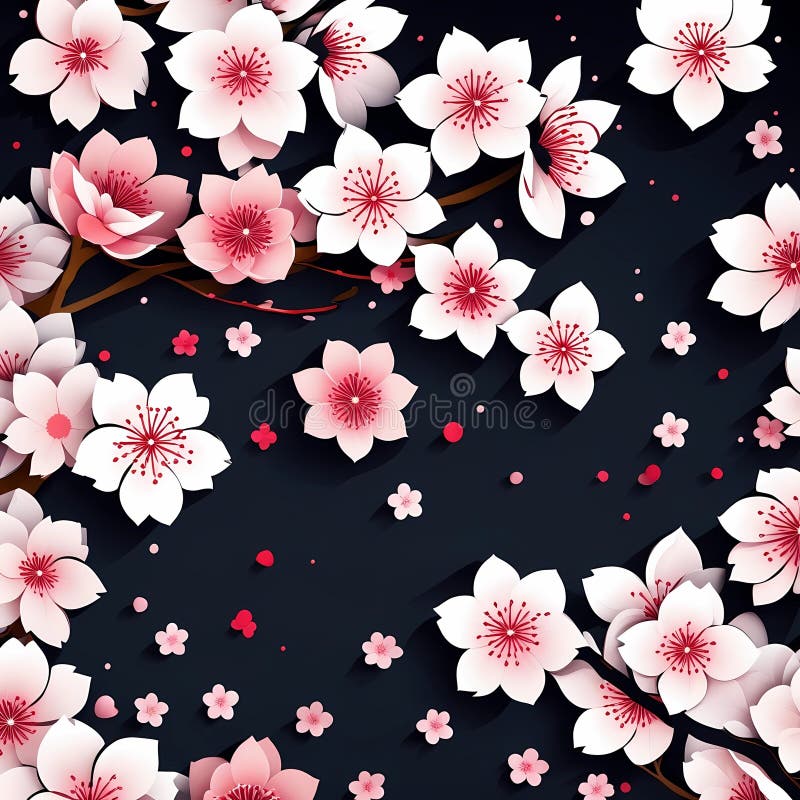 Beautiful Sakura Background Stock Illustration - Illustration of sakura ...