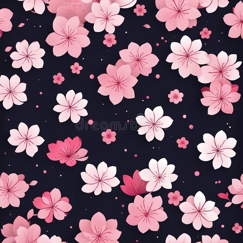 Beautiful Sakura Background Stock Illustration - Illustration of purple ...