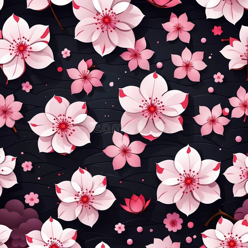 Beautiful Sakura Background Stock Illustration - Illustration of purple ...