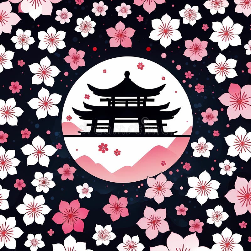 Beautiful Sakura Background Stock Illustration - Illustration of petal ...