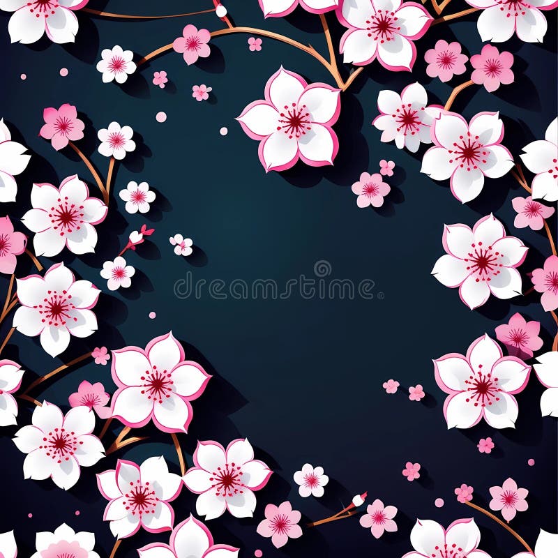 Beautiful Sakura Background Stock Illustration - Illustration of leaf ...