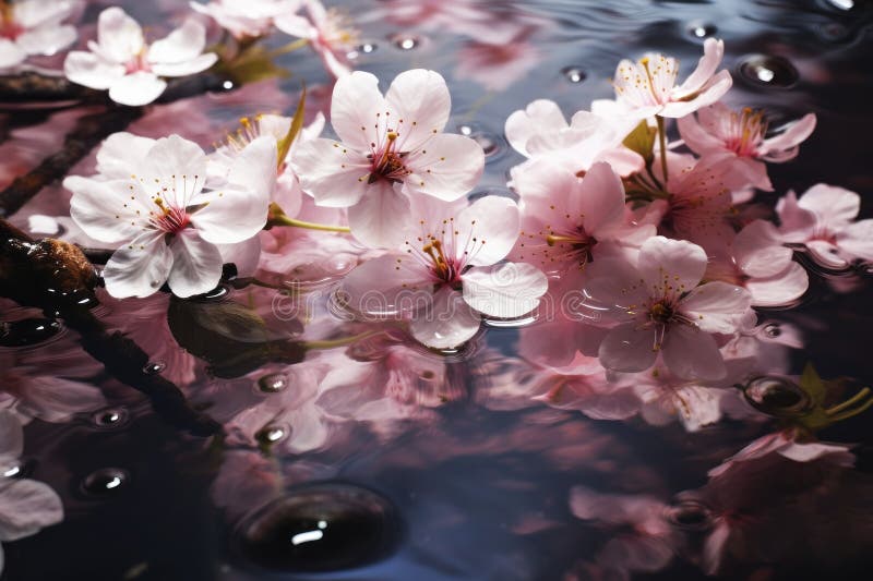 Beautiful Sakura Flowers. Generative AI Stock Illustration ...